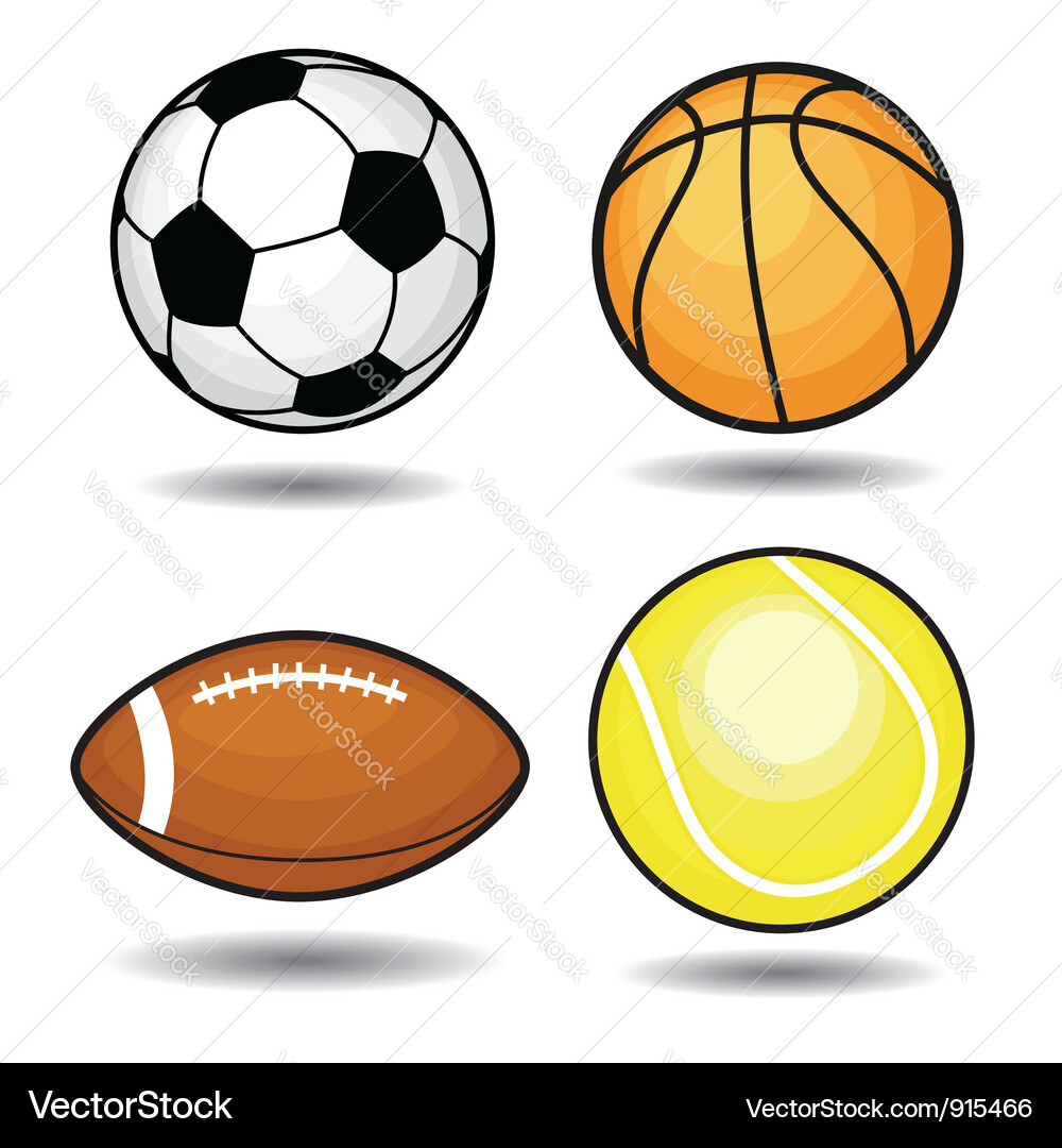 Sport balls Royalty Free Vector Image - VectorStock