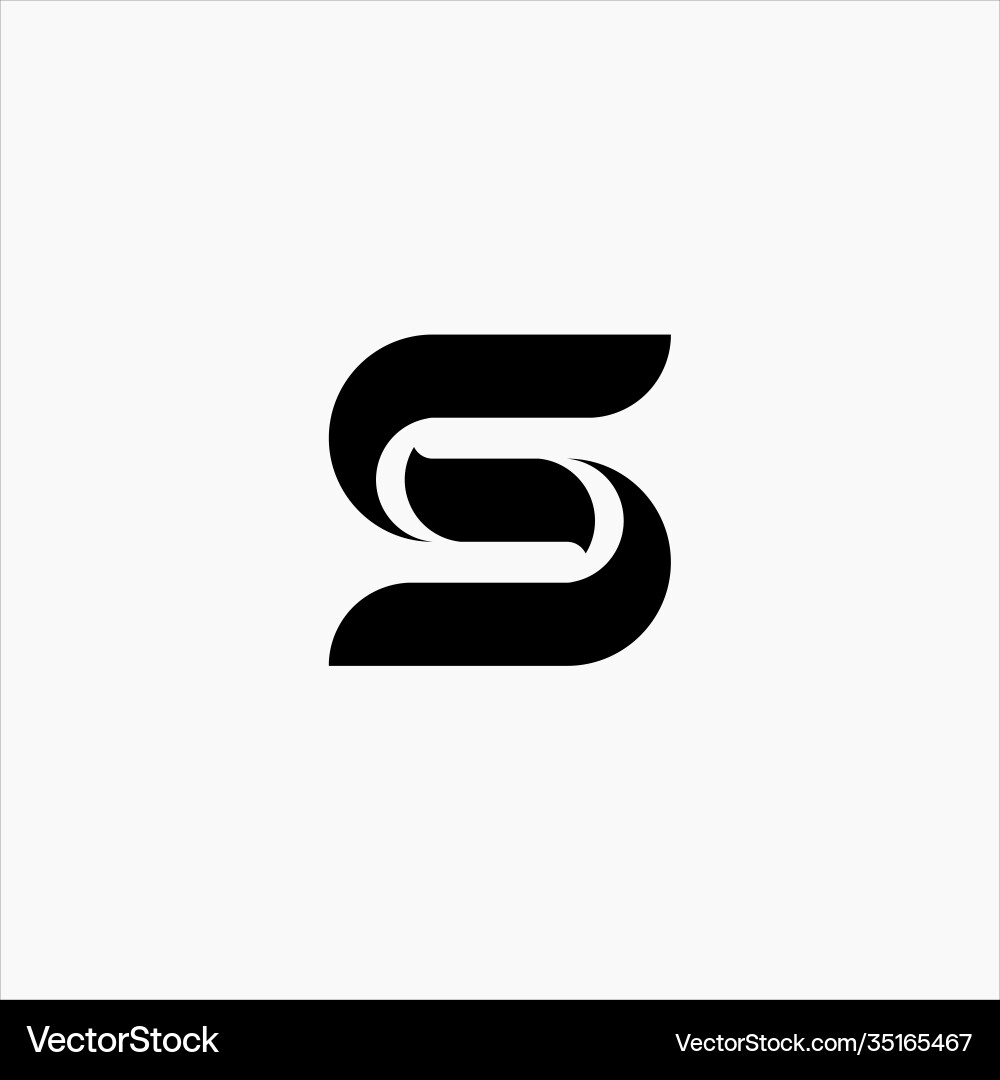 Black Letter S Logo S Red Black Letter Modern Trendy Design Logo.
