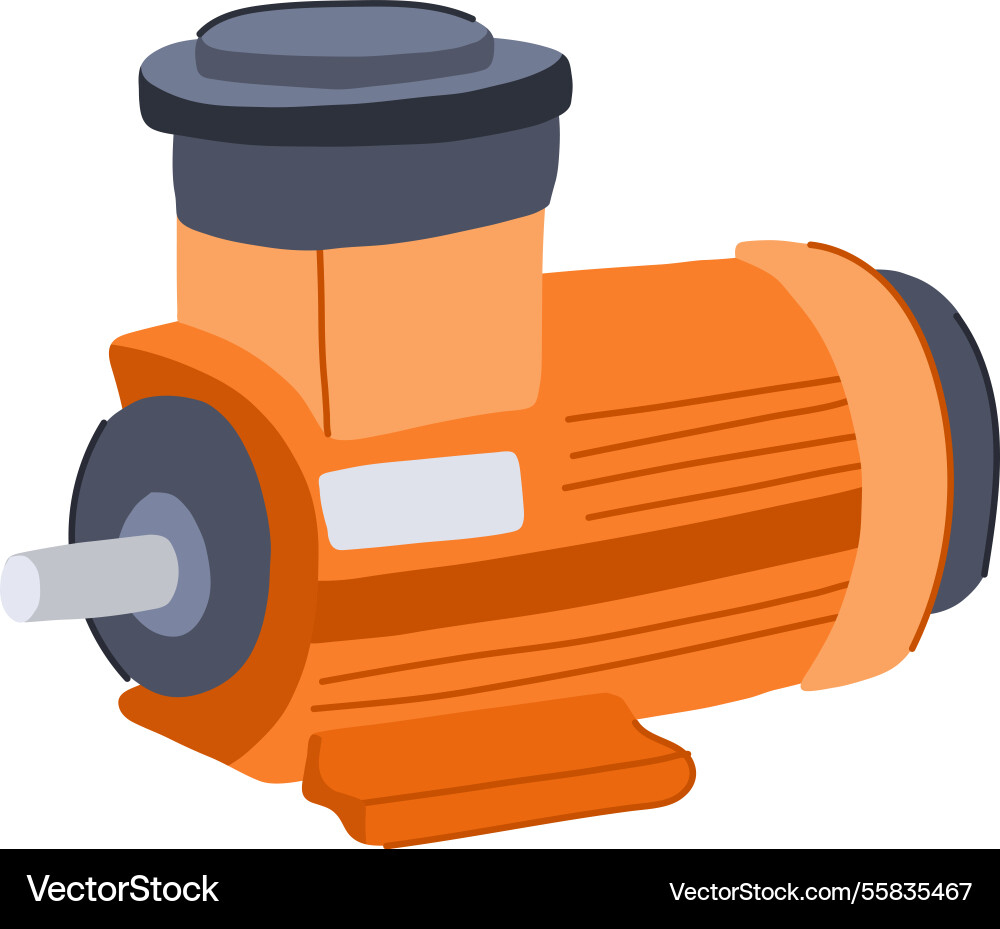 Brushless electric motor cartoon Royalty Free Vector Image