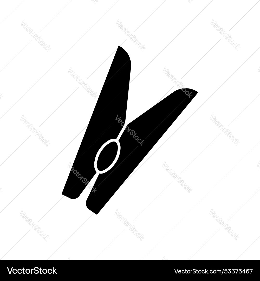 Clothespin icon set clothes dry clamp symbol Vector Image