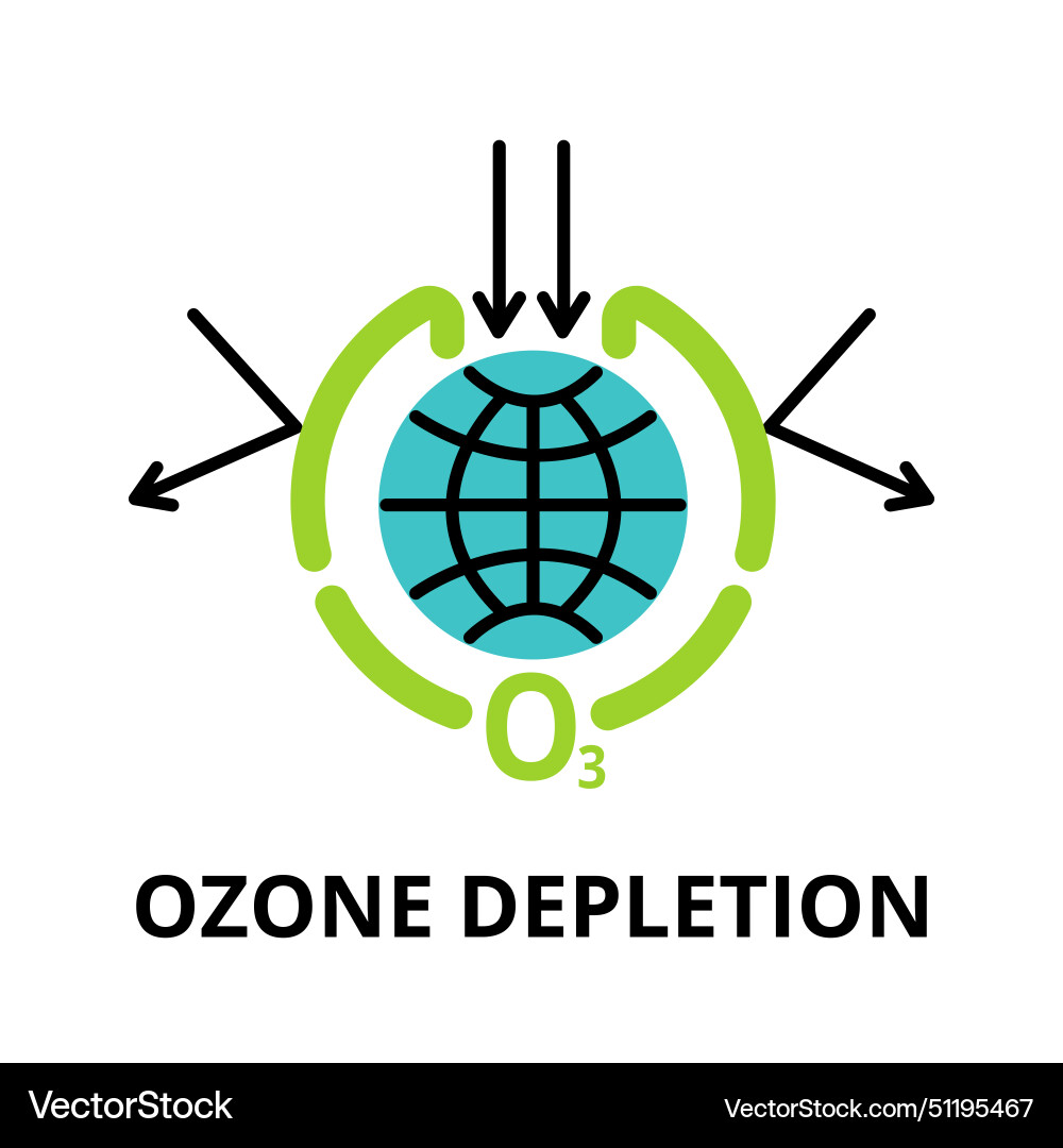 Infographic concept of ozone depletion Royalty Free Vector