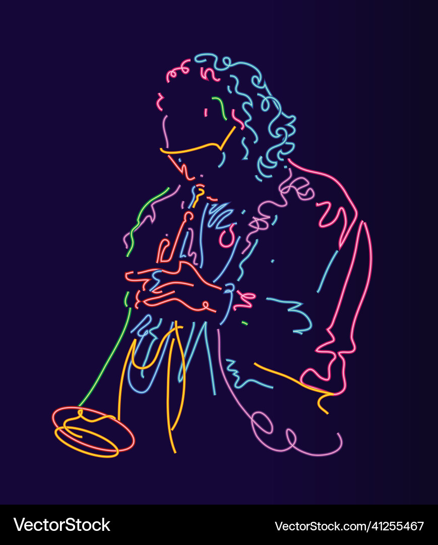 Jazz trumpet player Royalty Free Vector Image - VectorStock