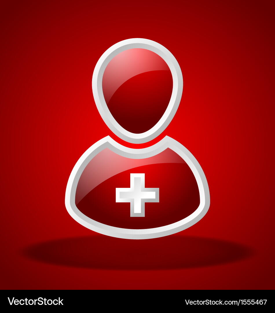 Medical Care Icon - Red Cross Royalty Free Vector Image