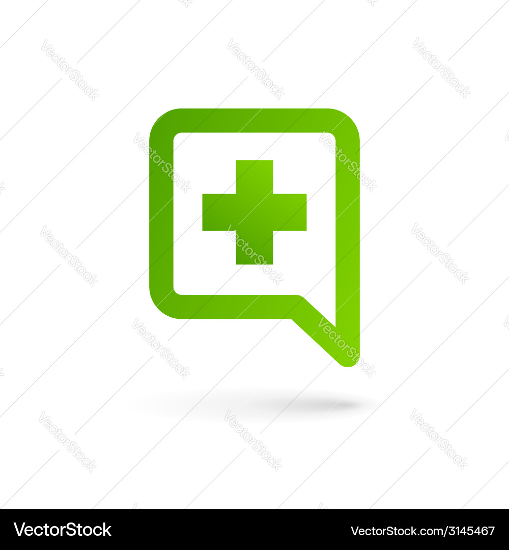 Medical Cross Icon Template Royalty Free Vector Image
