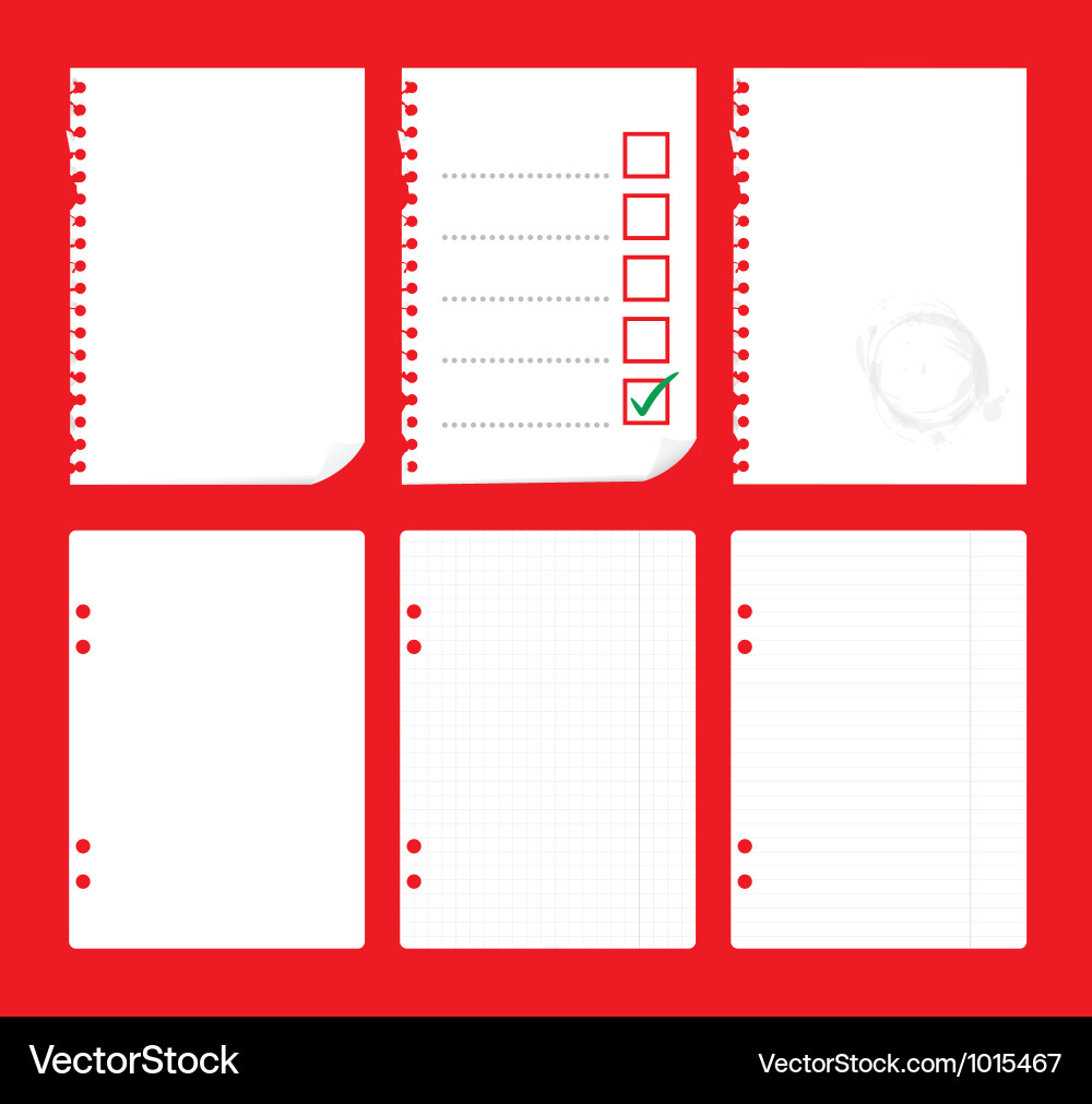 Notepad paper Royalty Free Vector Image - VectorStock
