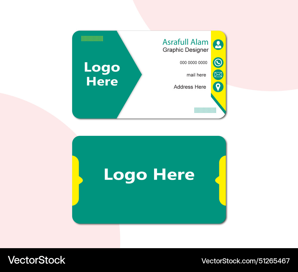Professional creative business card Royalty Free Vector