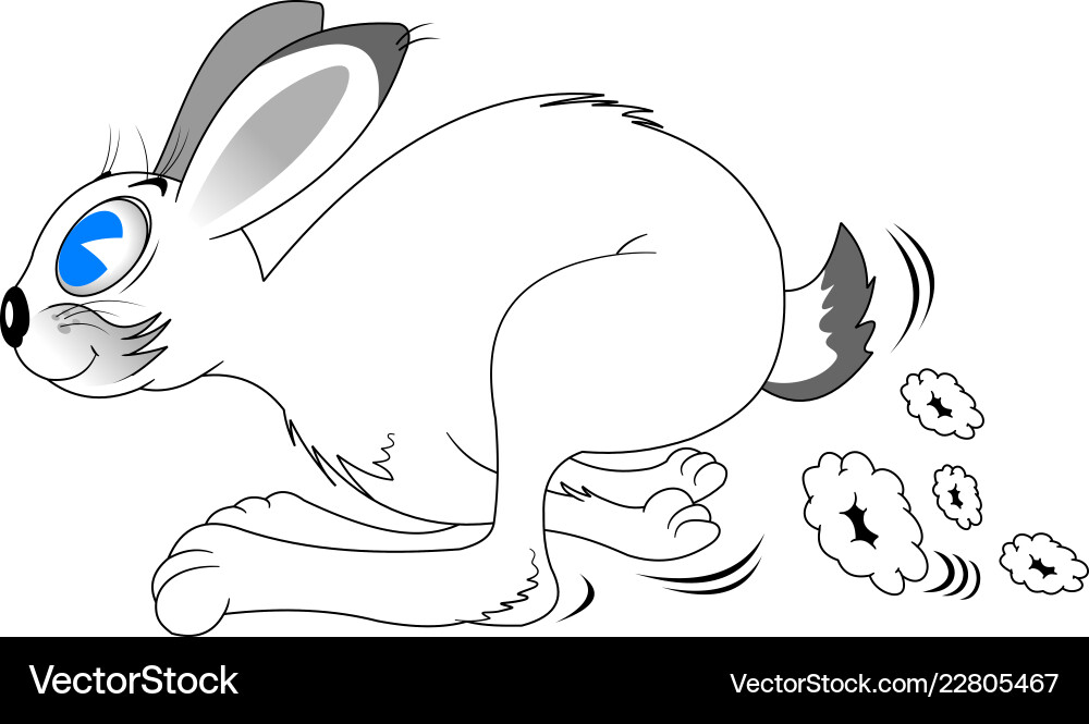 Quick rabbit Royalty Free Vector Image - VectorStock