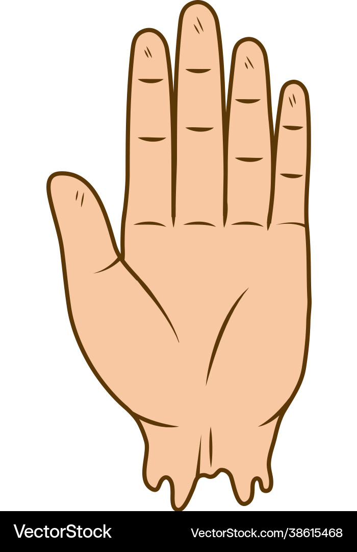 Open left hand Royalty Free Vector Image - VectorStock