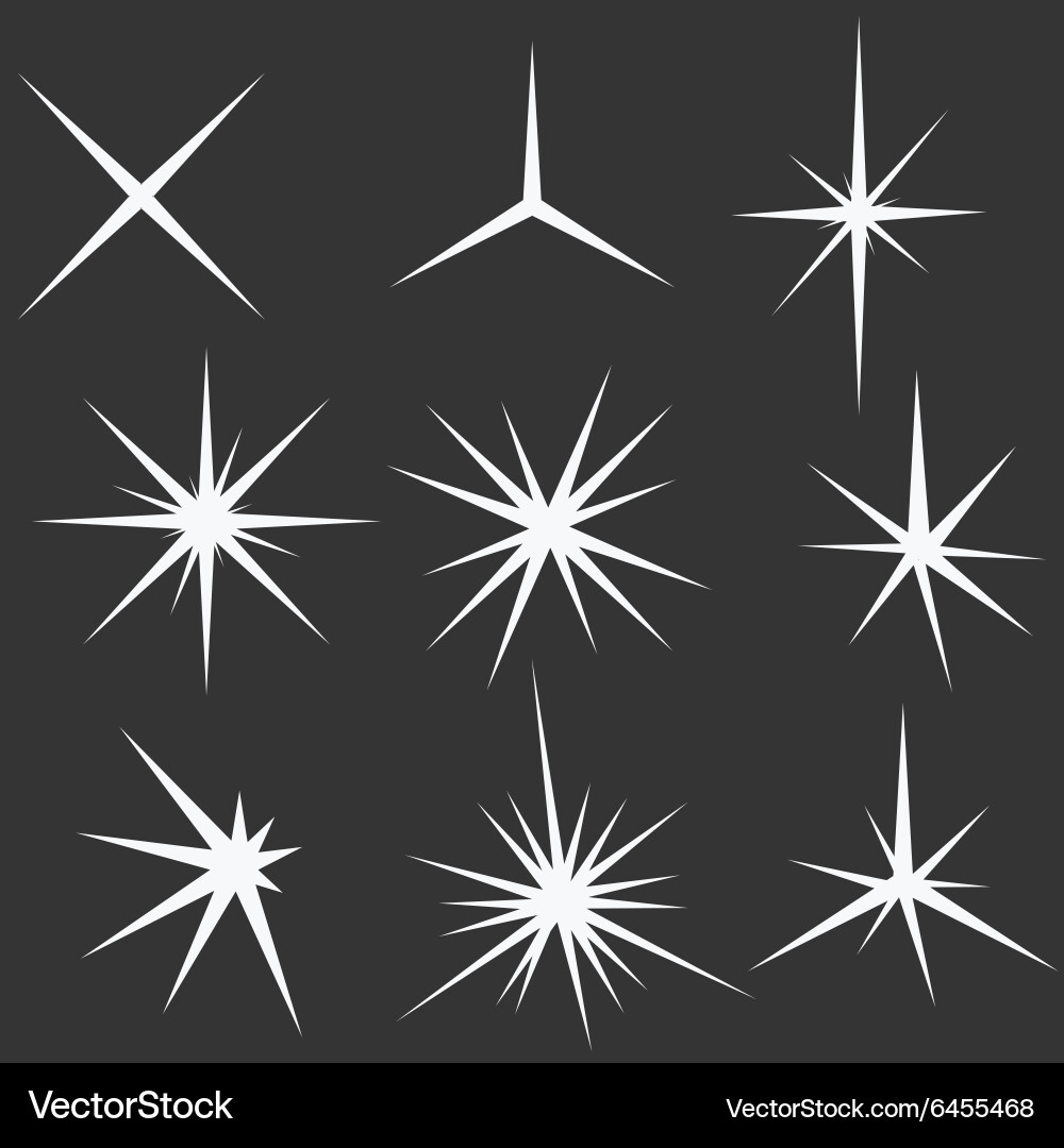 Sparkle lights stars Royalty Free Vector Image