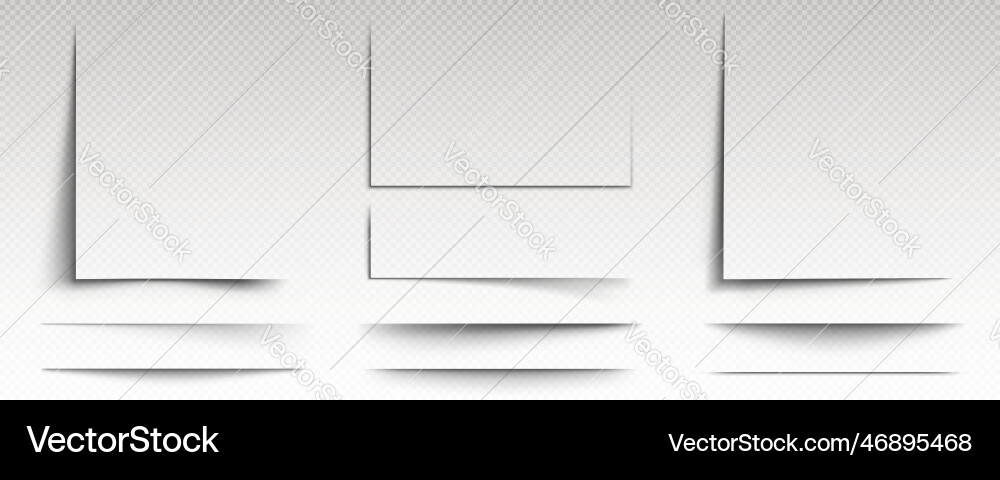 Square shadow box frame effect template Royalty Free Vector