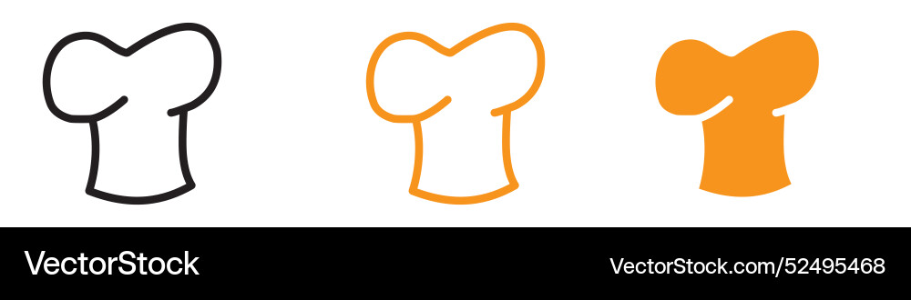 Toque icon set chef hat for culinary and cooking Vector Image