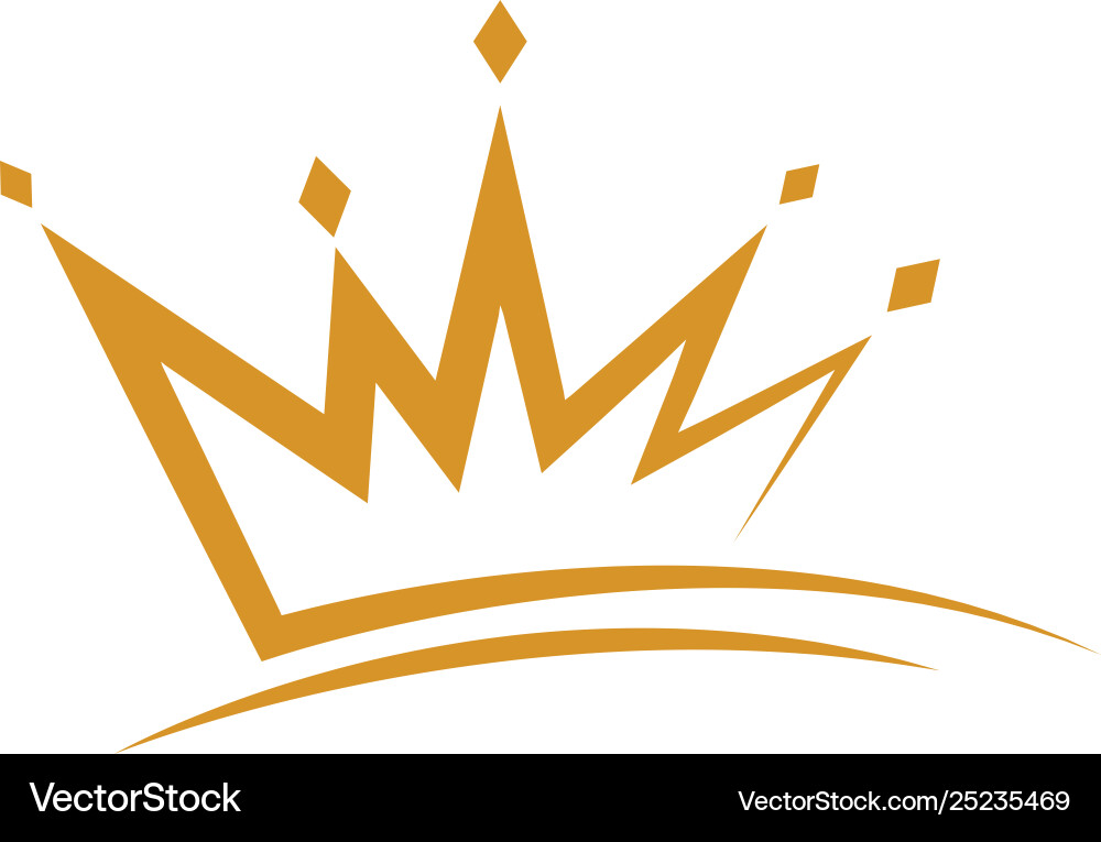 Crown logo template icon Royalty Free Vector Image