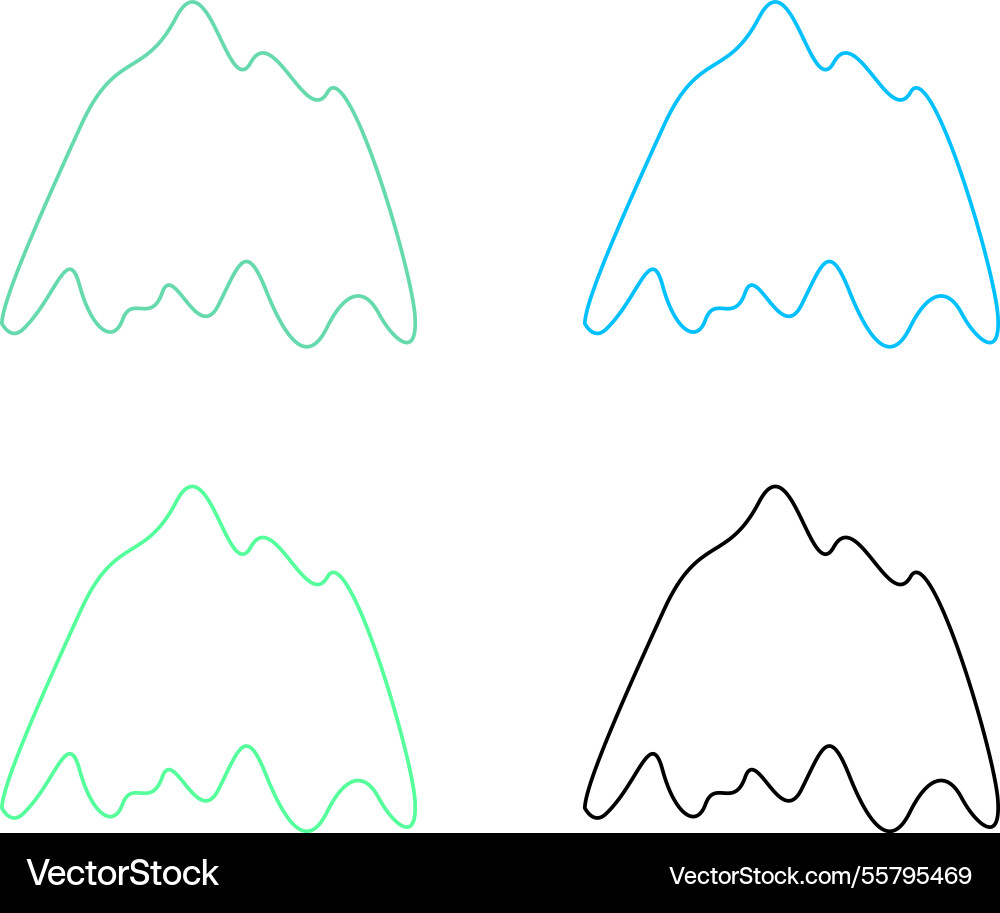 Green hills sign symbol logo Royalty Free Vector Image