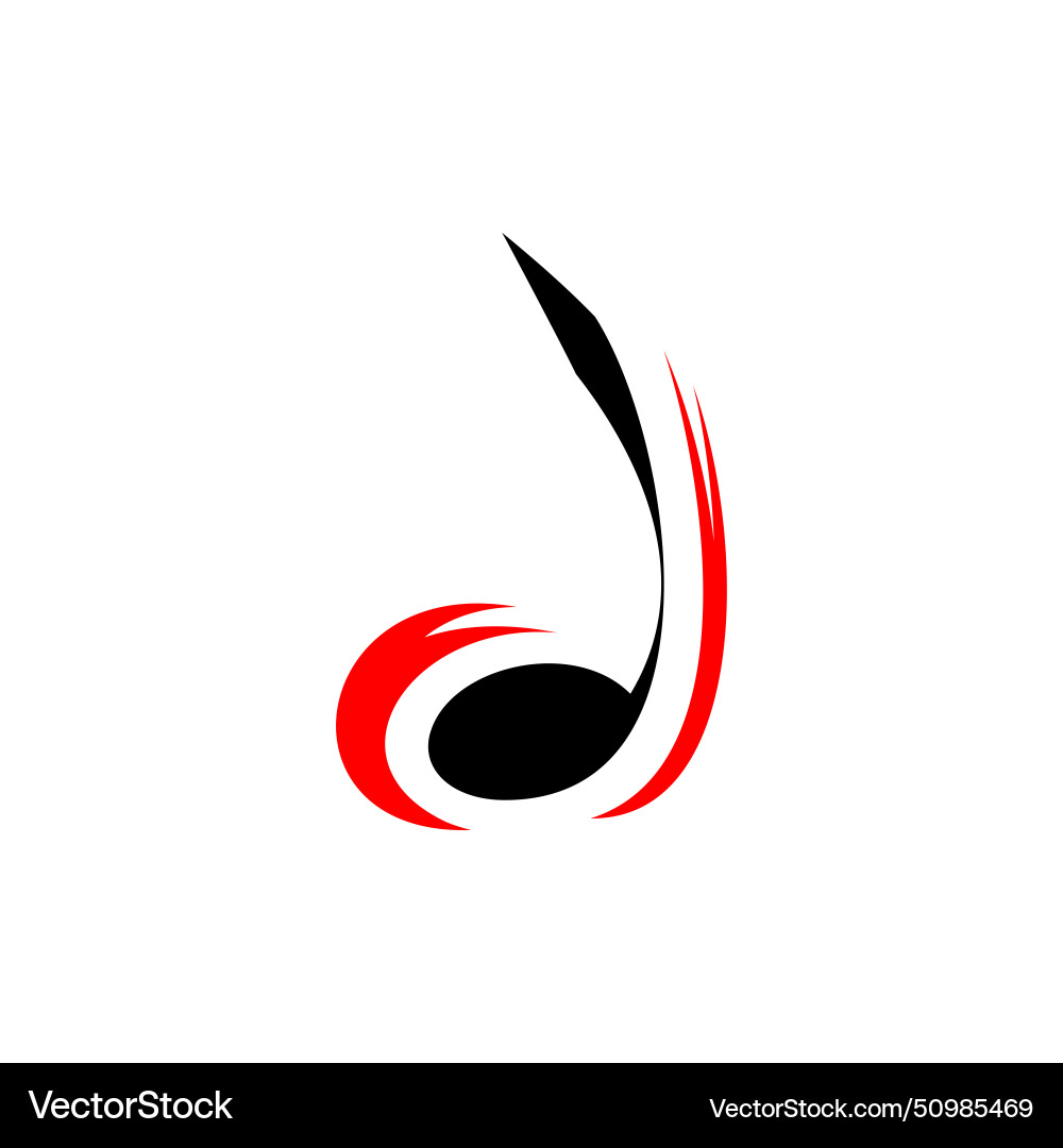 Musical note stylized icon logo symbol Royalty Free Vector