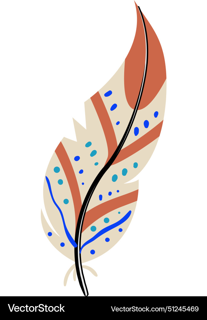 Nature feather exotic bird cartoon Royalty Free Vector Image