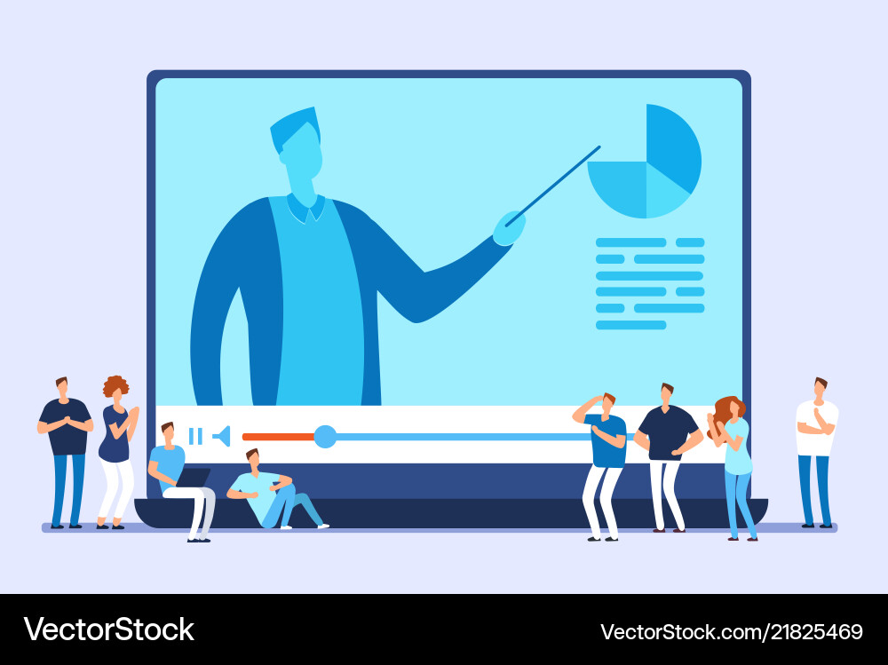 Online Education & Tutorials Royalty Free Vector Image