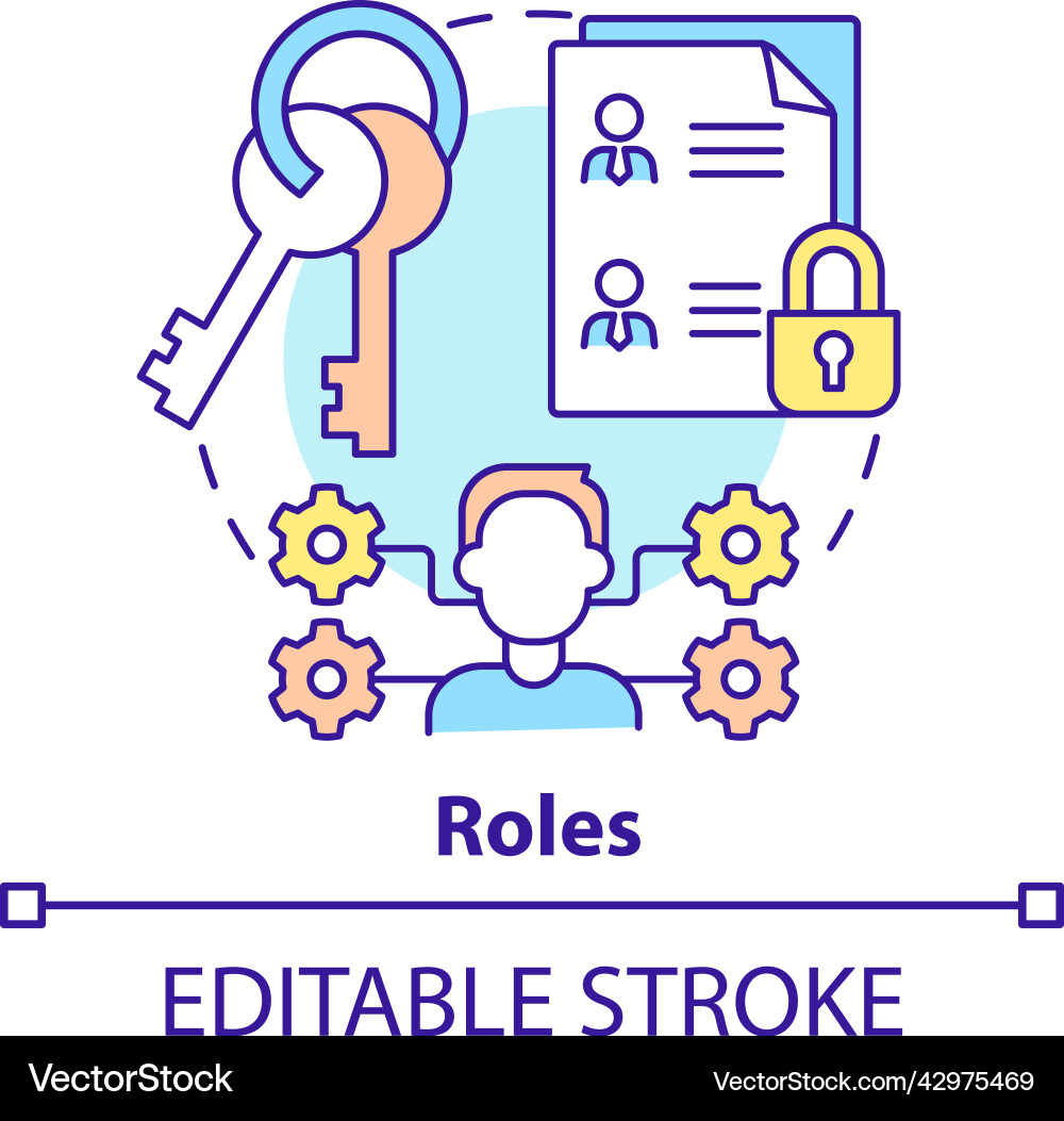 Roles Konzept-Symbol Lizenzfreies Vektorbild