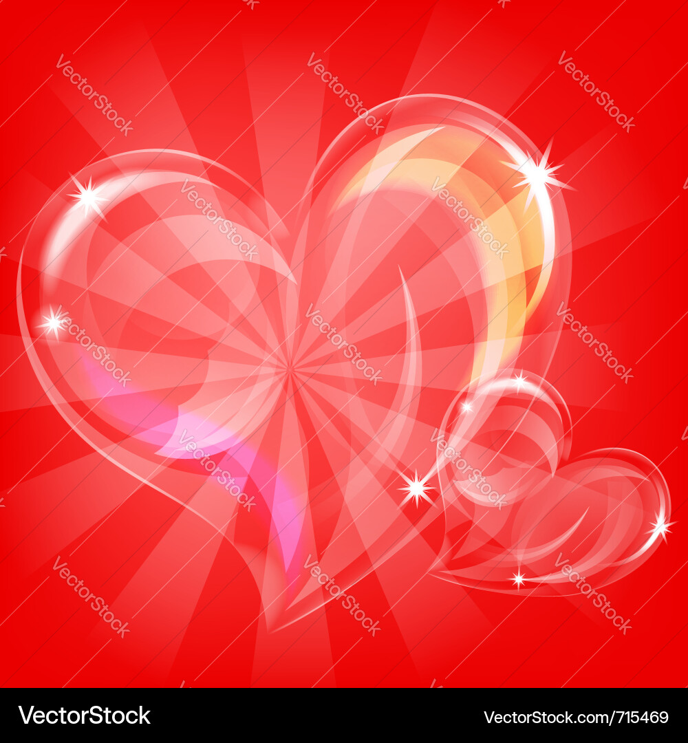 Transparent hearts Royalty Free Vector Image - VectorStock