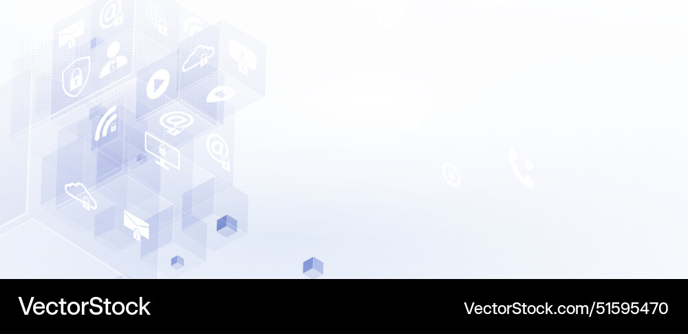 Abstract computer technology background network Vector Image