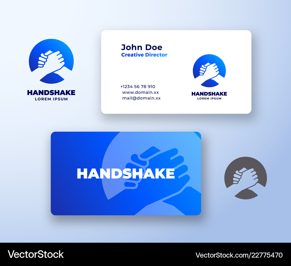 Bro handshake abstract logo and business Vector Image
