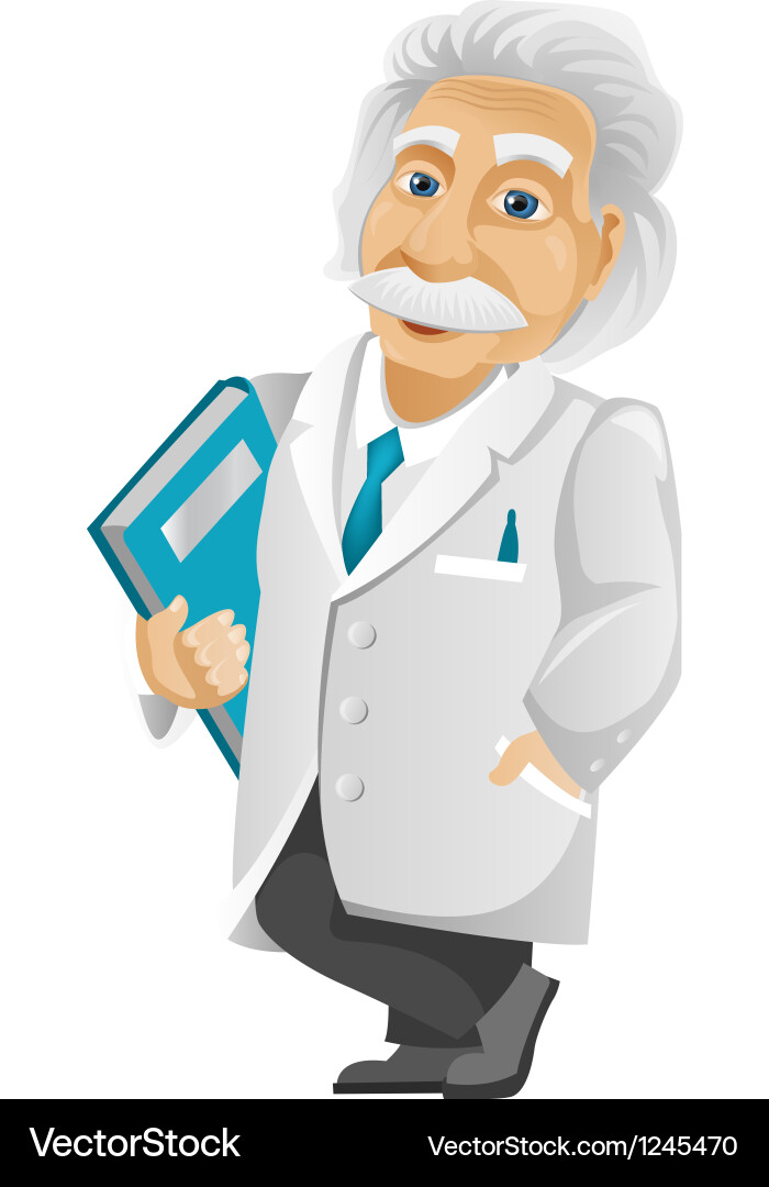 Cartoon Einstein Royalty Free Vector Image - VectorStock