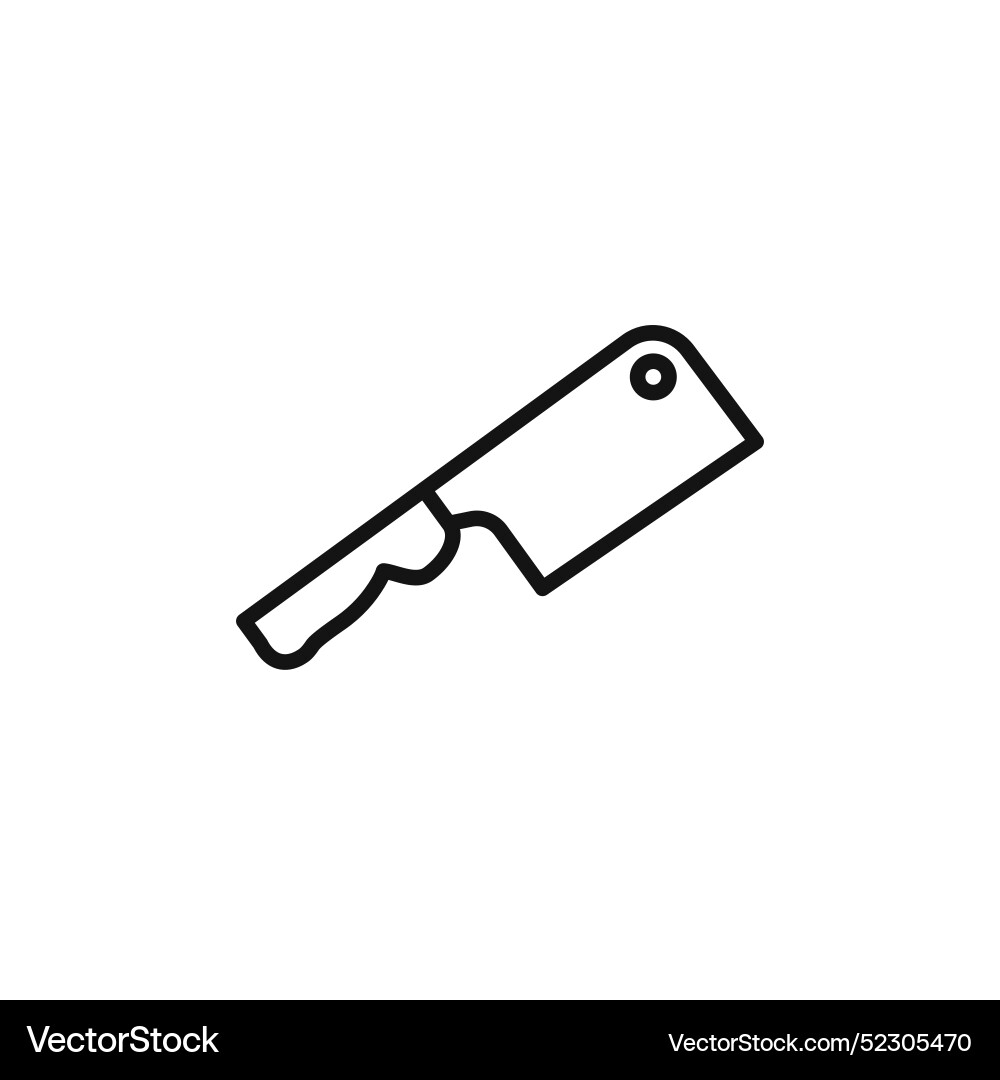 Cooking chef knife icon outline collection Vector Image