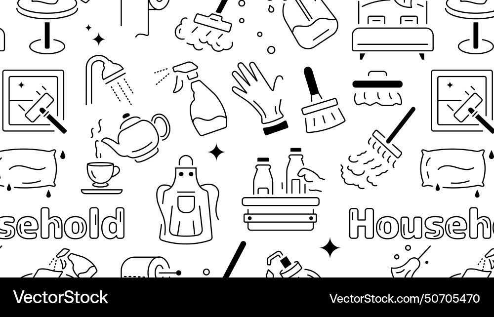 Household pattern Royalty Free Vector Image - VectorStock