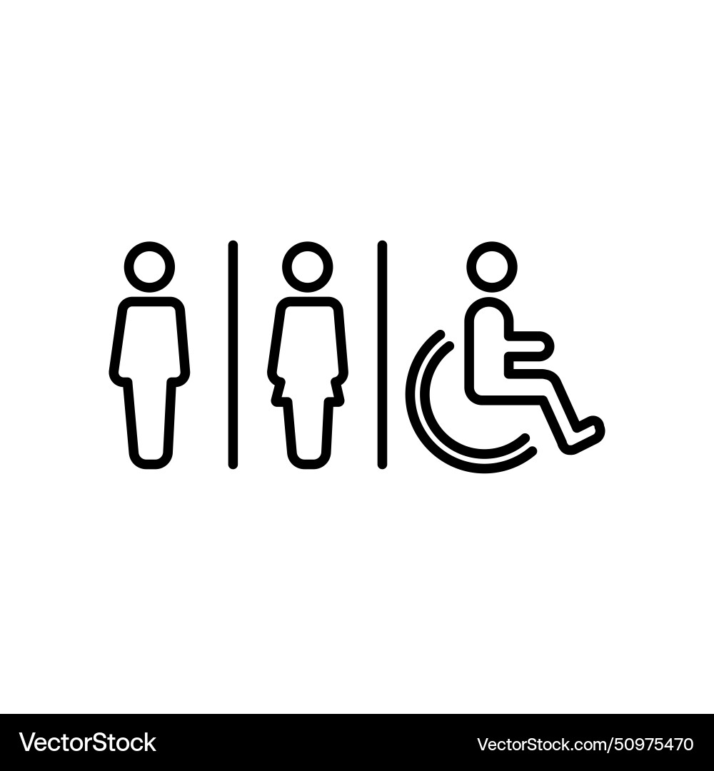 Icon design for men s women and disabled Vector Image