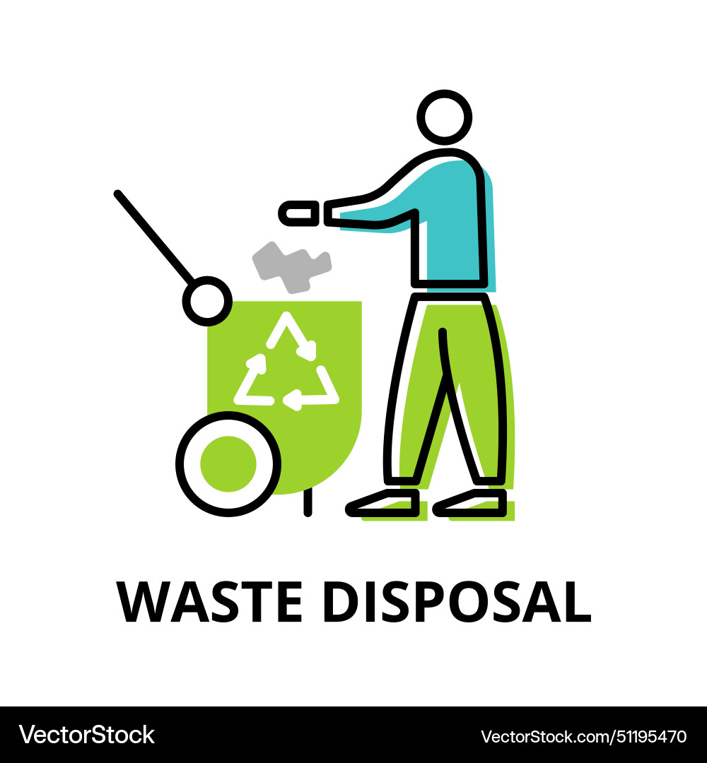 Infographic concept of waste disposal Royalty Free Vector