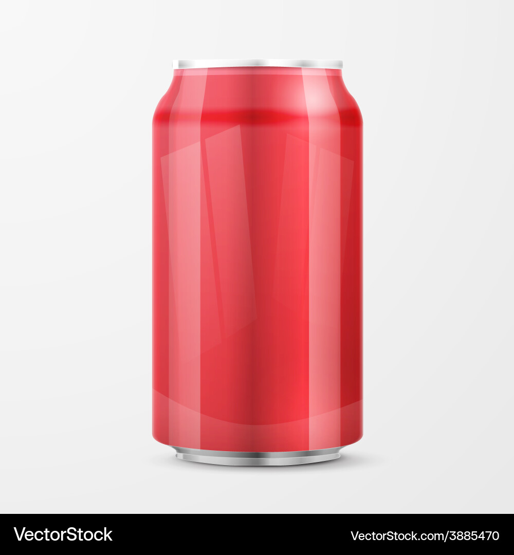 Red Aluminum Can Royalty Free Vector Image - VectorStock