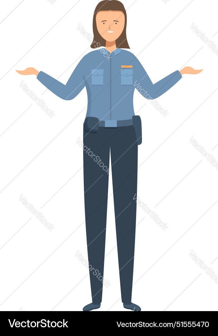 Security guard is welcoming you Royalty Free Vector Image