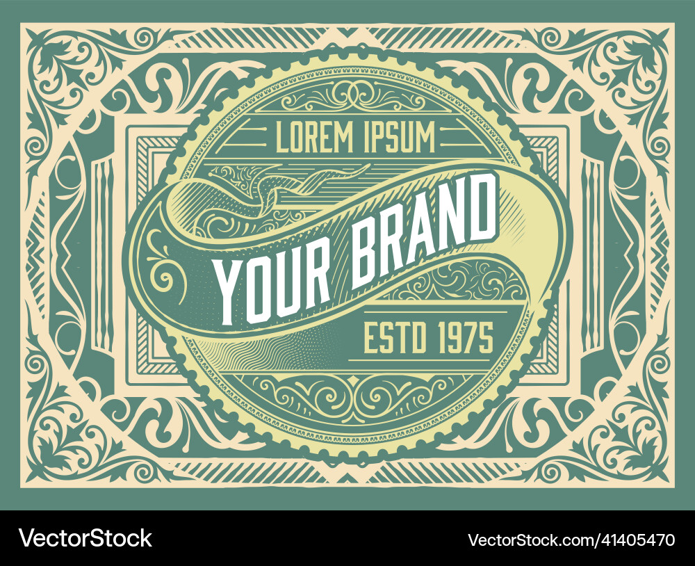Western card with vintage style Royalty Free Vector Image