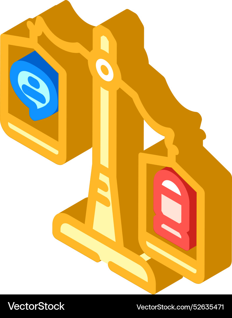 Admissible evidence crime isometric icon Vector Image