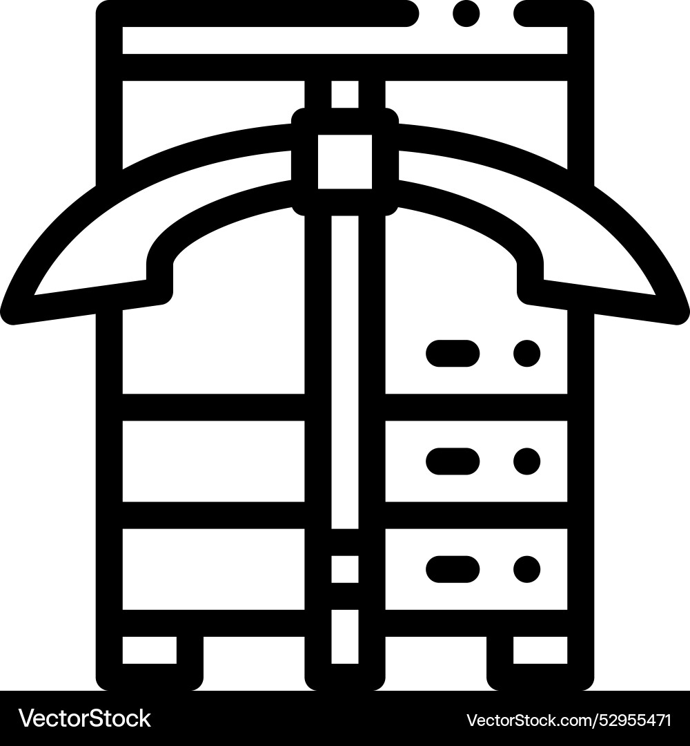 Data mining icon thin linear style design Vector Image