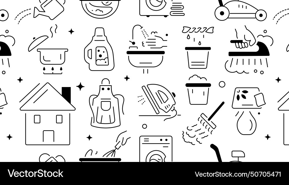 Domestic chores Royalty Free Vector Image - VectorStock