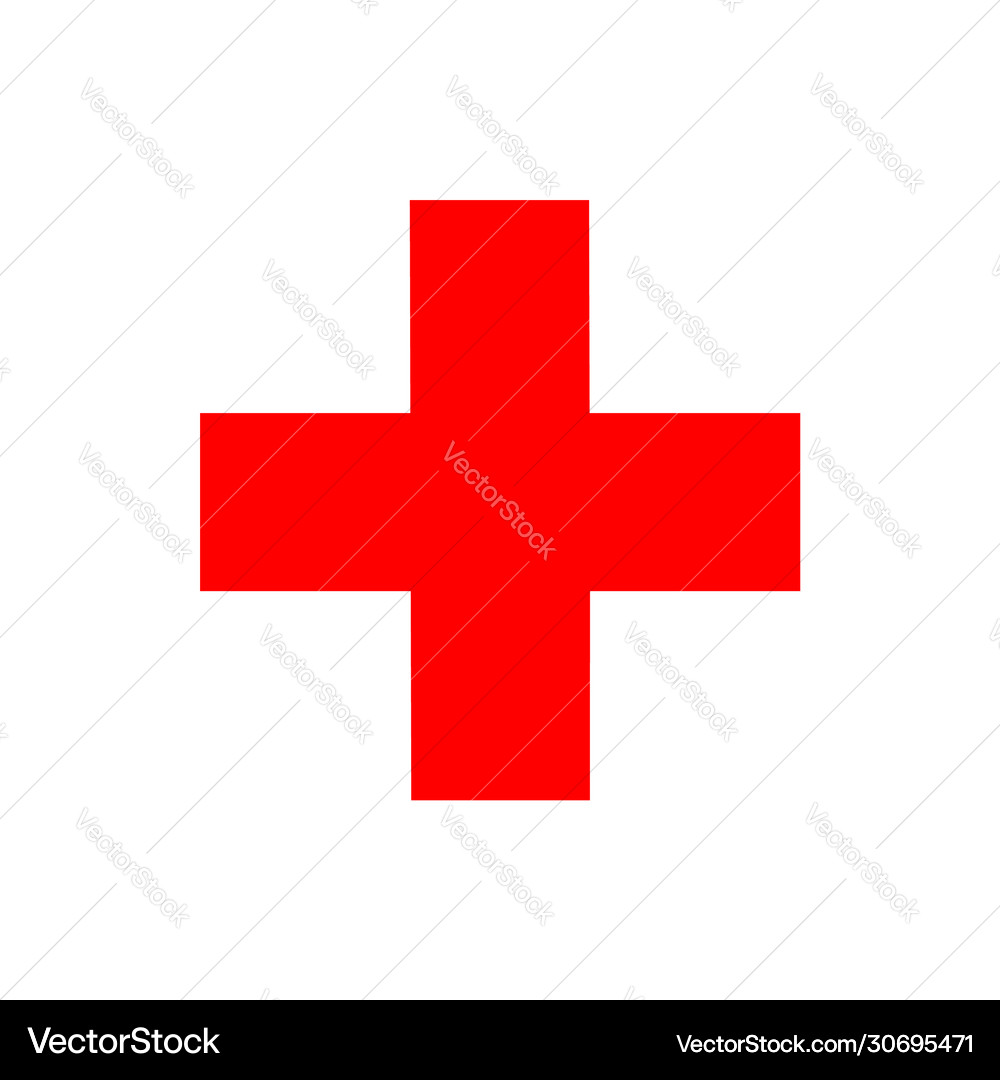 Flat cross icon Royalty Free Vector Image - VectorStock