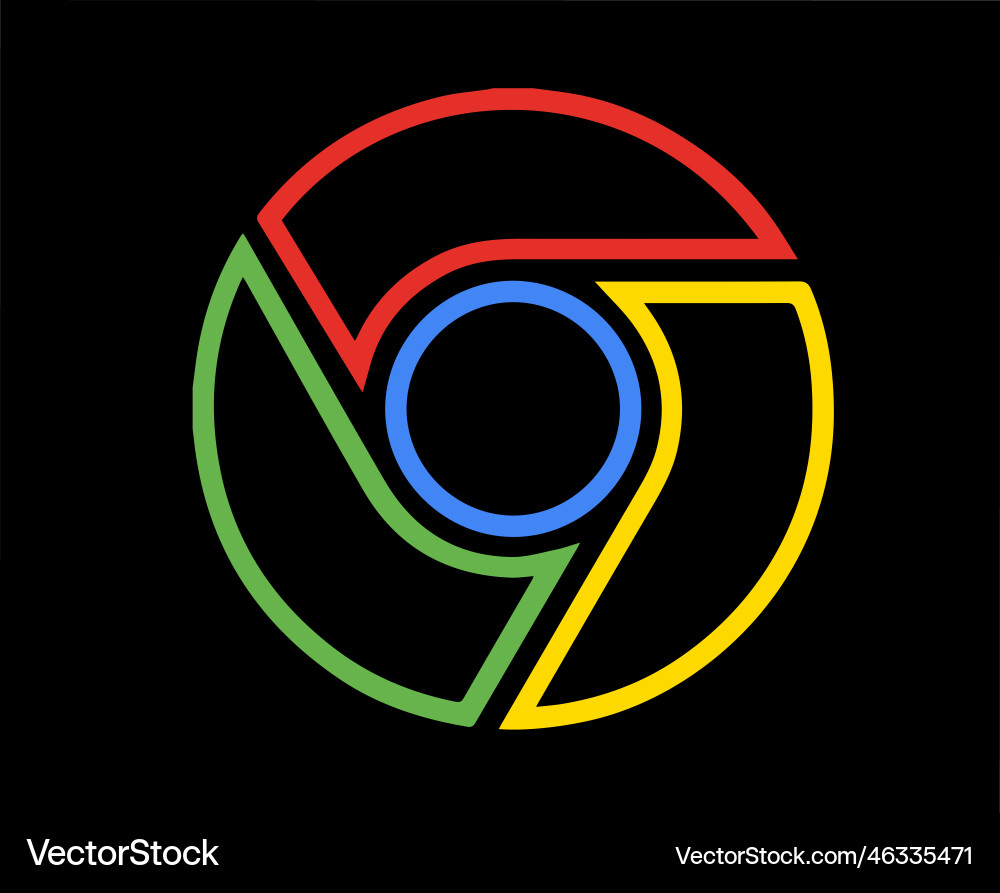 Google Chrome Logo Design An Illustrated Vector Icon Featuring The