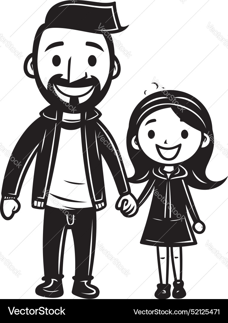 Heartwarming moments father daughter design Vector Image