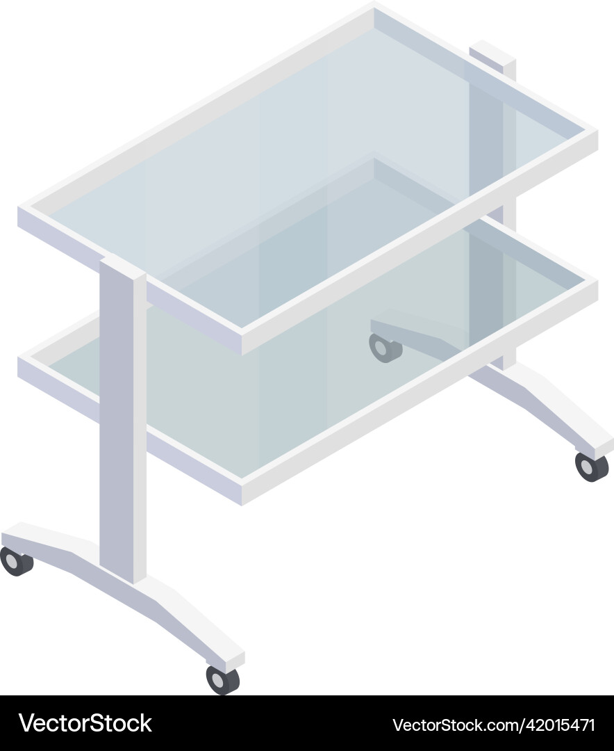 Medical rack table composition Royalty Free Vector Image