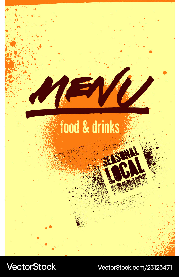 Menu typographical grunge vintage design Vector Image