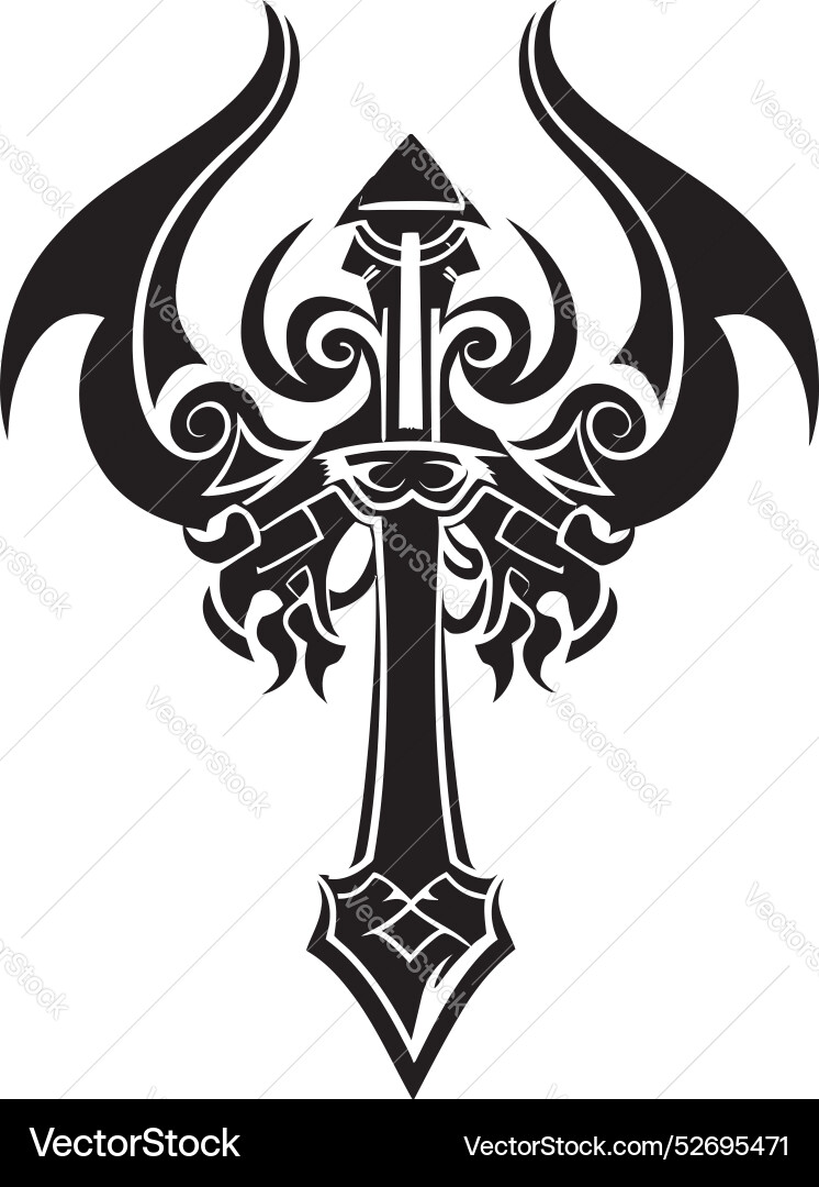 Sentinels slaughter axe symbol harpys hurl battle Vector Image