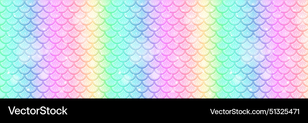Vibrant multicolored mermaid scale pattern Vector Image
