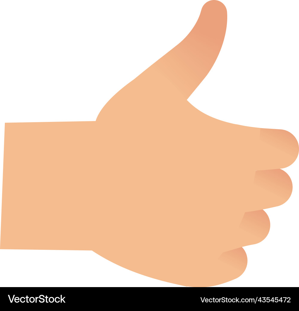 Approve icon like hand gesture thumb up Royalty Free Vector