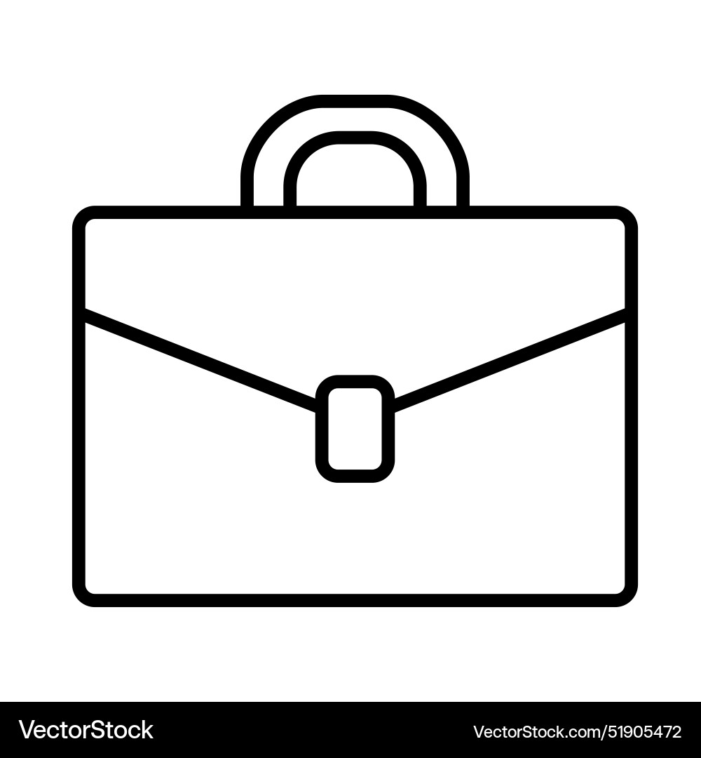Business bag icon in thin line style graphic Vector Image