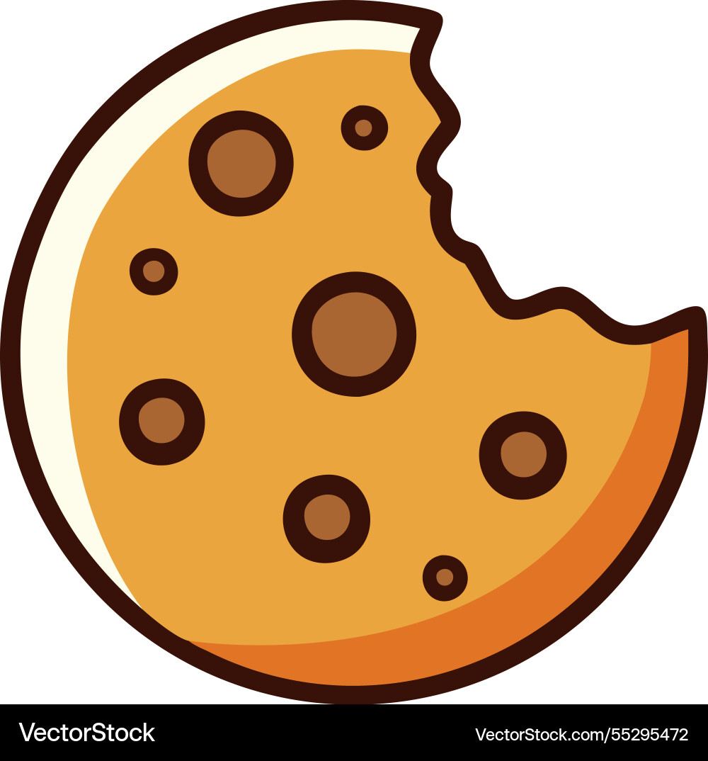 Chocolate chip cookie icon Royalty Free Vector Image