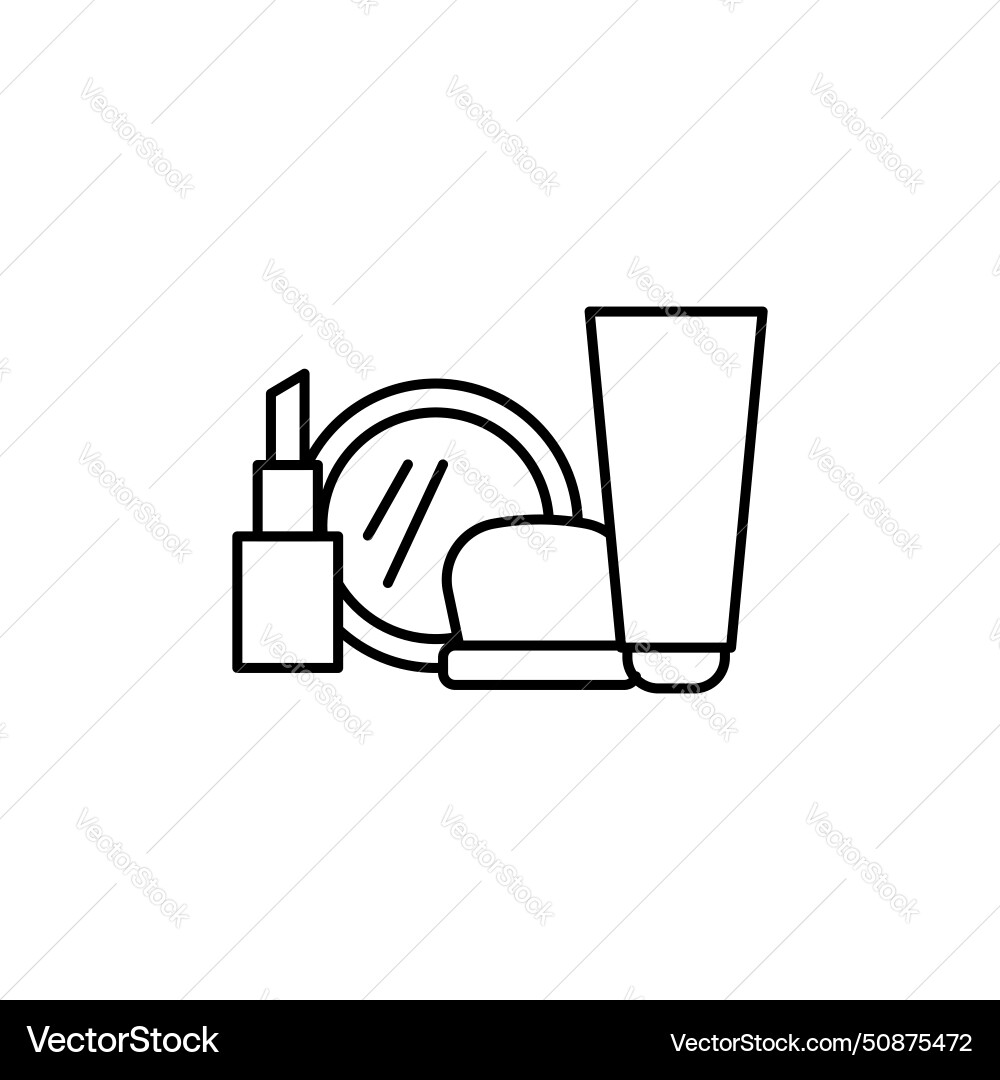 Cosmetics icon set cosmetic products symbol Vector Image