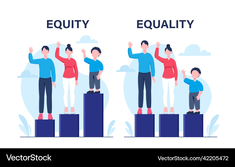 Equality and equity Royalty Free Vector Image - VectorStock