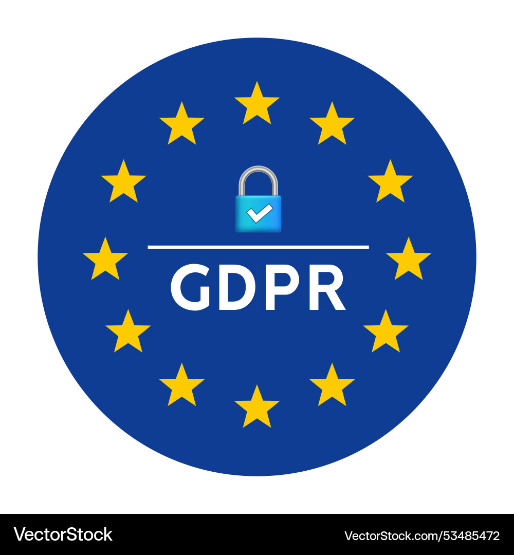 General data protection regulation gdpr internet Vector Image