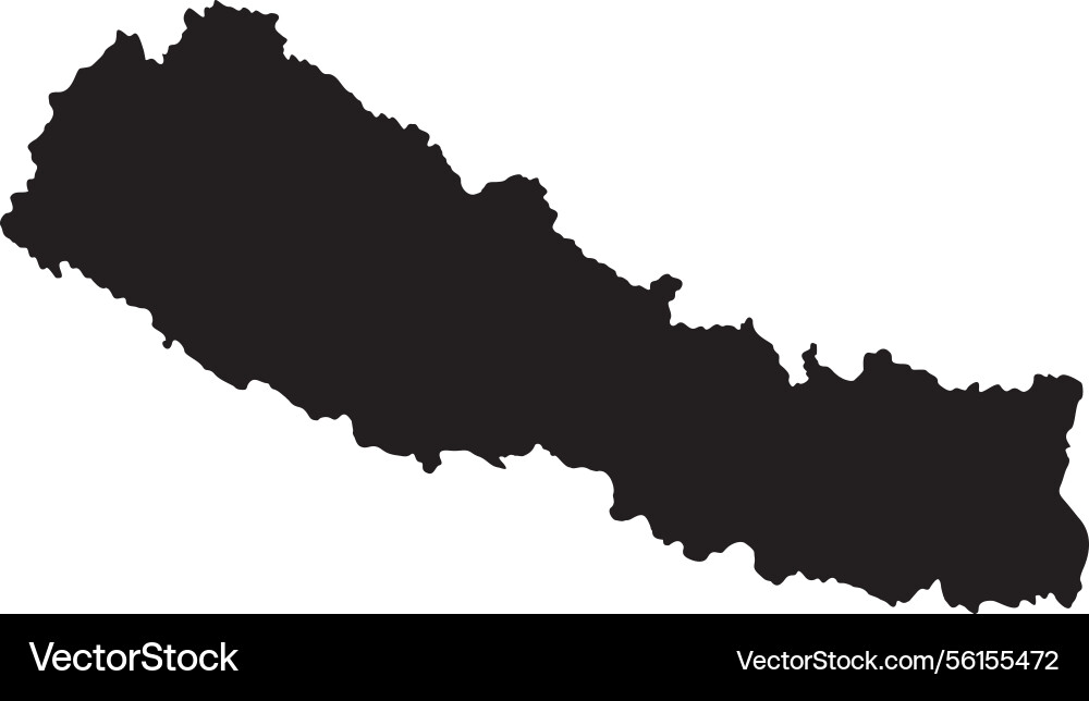 Nepal map location Royalty Free Vector Image - VectorStock