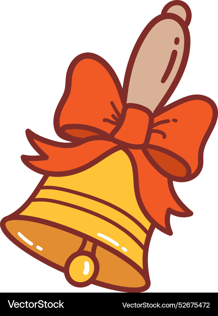 School bell Royalty Free Vector Image - VectorStock